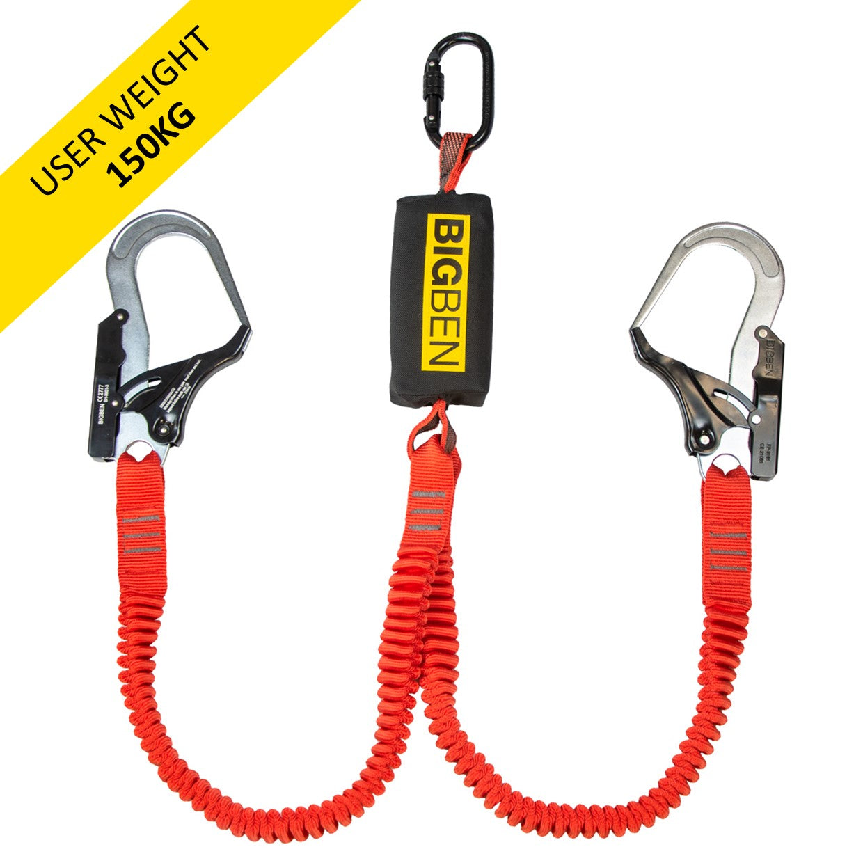 BIGBEN® BIGGUY Twin Elasticated Fall Arrest Lanyard with Wide Opening ...