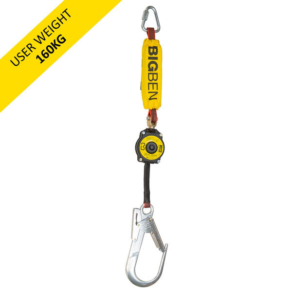 BIGBEN® Single Retractable Lanyard with Alloy Scaffold Hook (1.8m ...